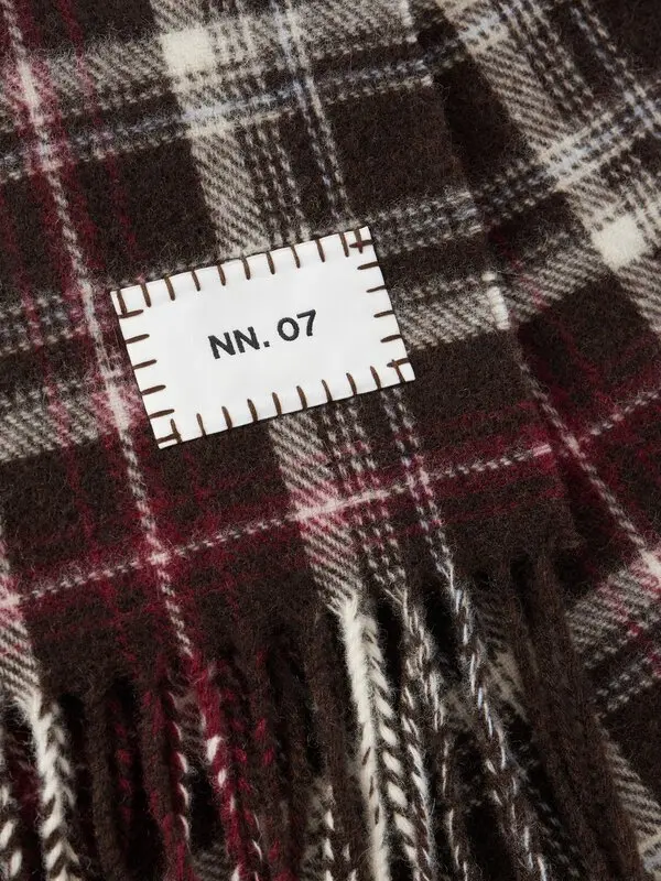 Nn07 Checked Wool Scarf