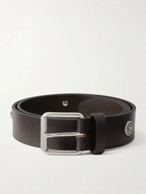 A KIND OF GUISE Pilgrim Embellished Leather Belt - Brown