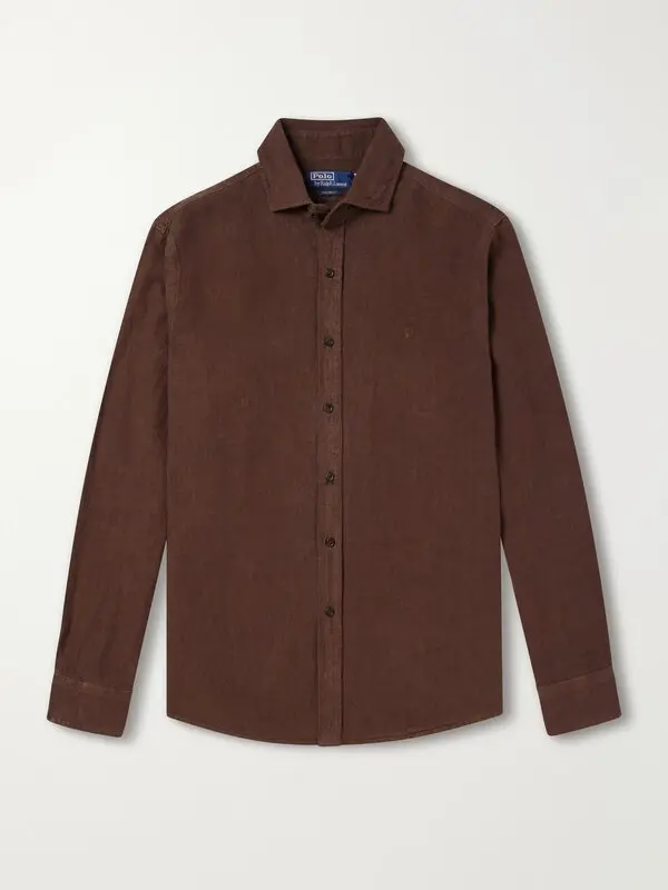 Polo Ralph Lauren Logo-embroidered Linen Shirt - Brown