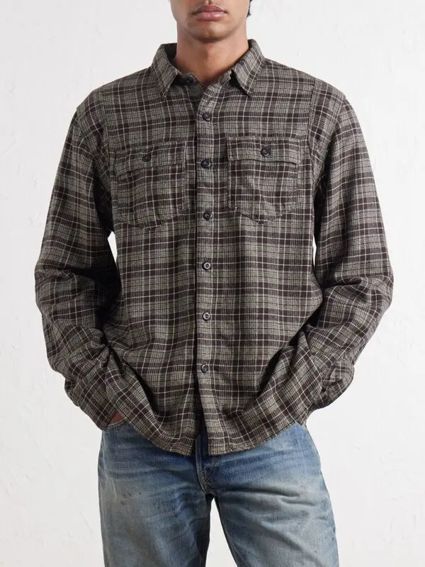 Ralph Lauren Eaton Checked Cotton-flannel Shirt - Gray