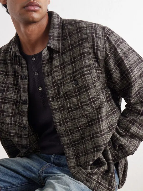 Ralph Lauren Eaton Checked Cotton-flannel Shirt - Gray