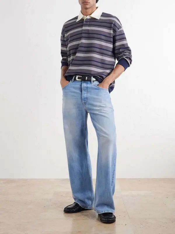Nn07 David Striped Organic Cotton Polo Shirt