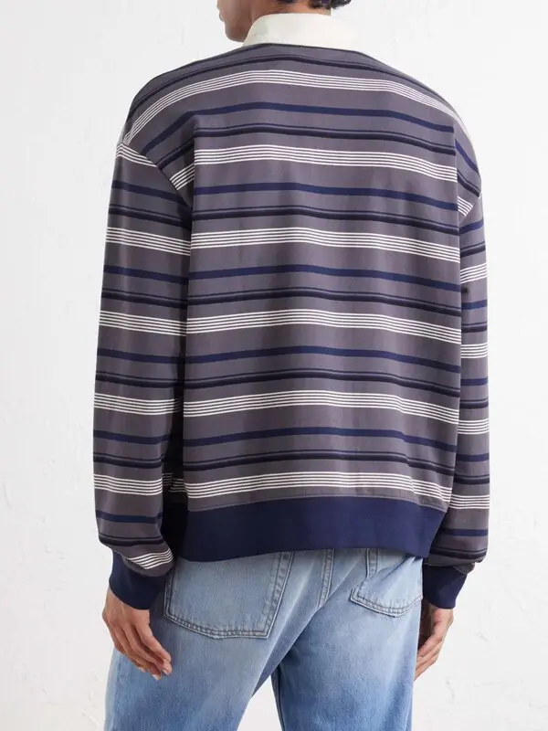 Nn07 David Striped Organic Cotton Polo Shirt