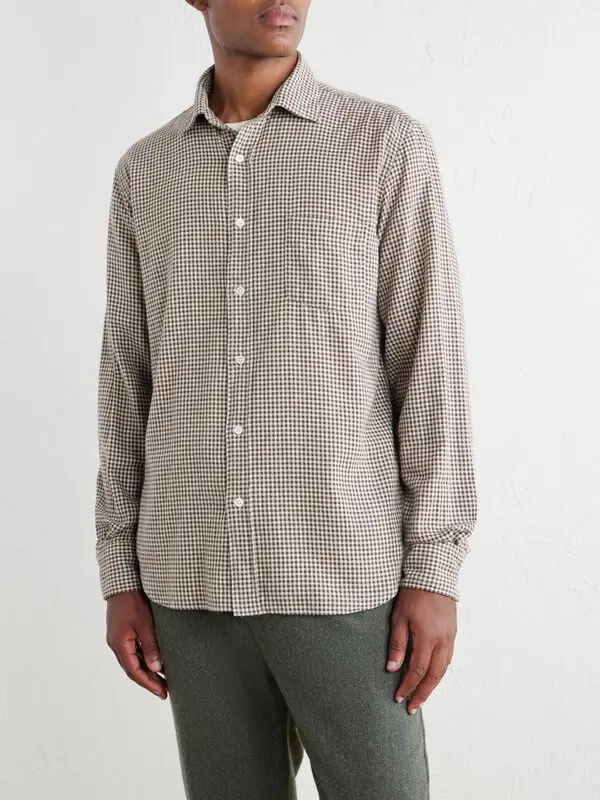 Hartford Paul Striped Cotton-gabardine Shirt