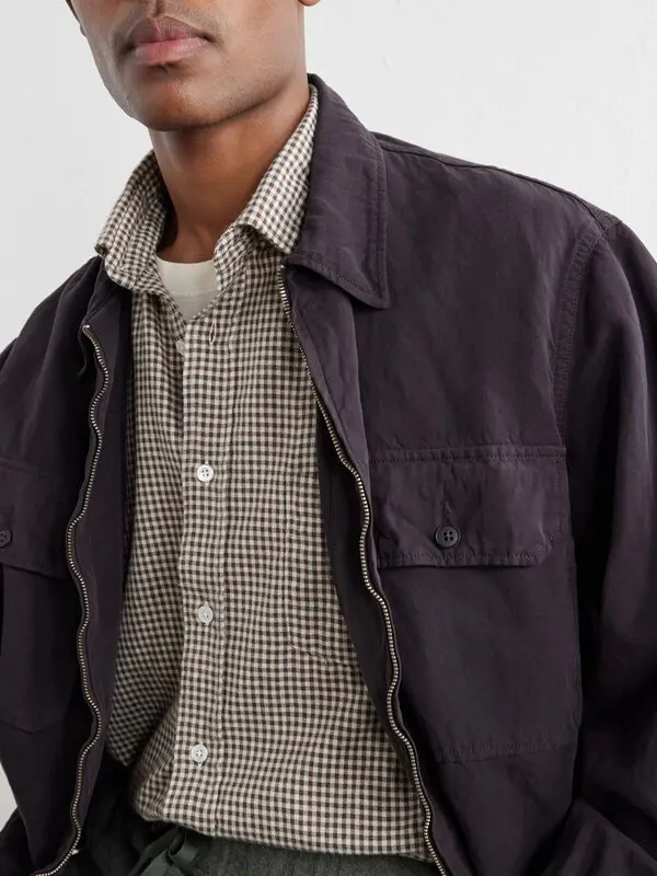 Hartford Paul Striped Cotton-gabardine Shirt