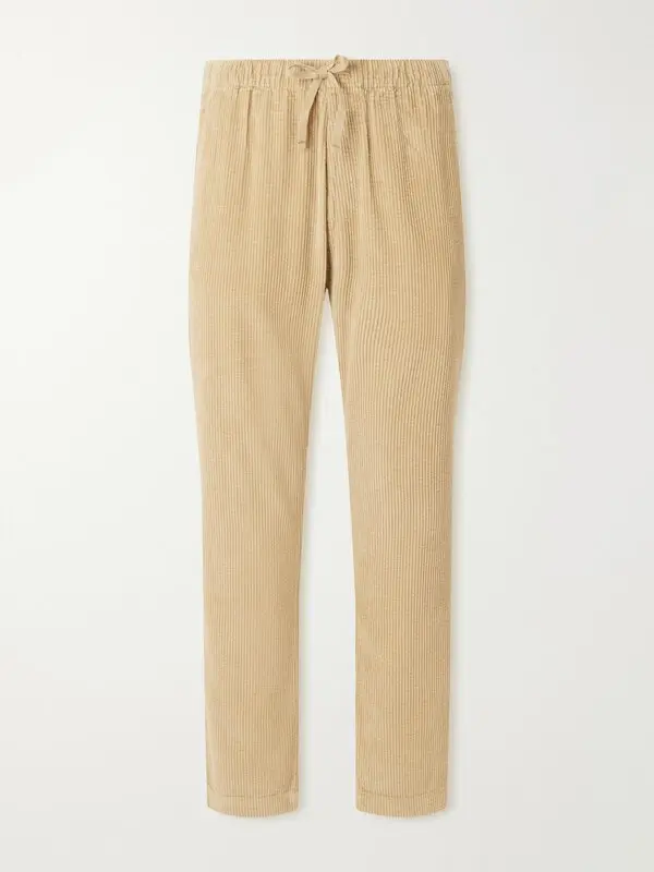 Hartford Joggy Cotton-corduroy Trousers - Neutrals
