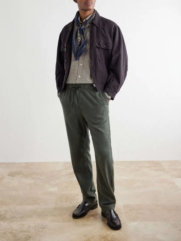Hartford Joggy Straight-leg Wool Woven Trousers