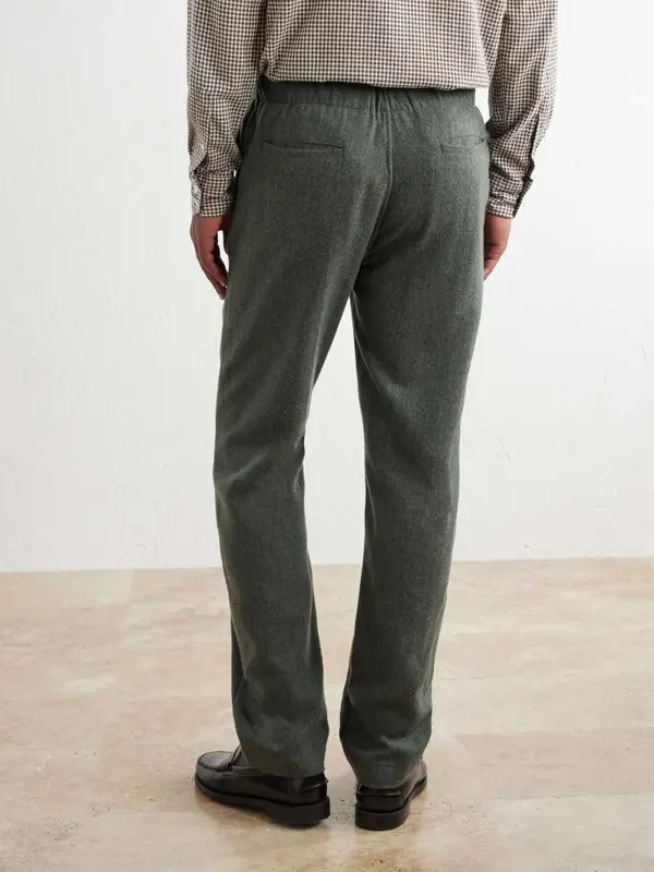 Hartford Joggy Straight-leg Wool Woven Trousers