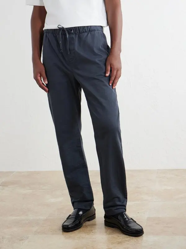 Hartford Joggy Straight-leg Cotton Gabardine Trousers