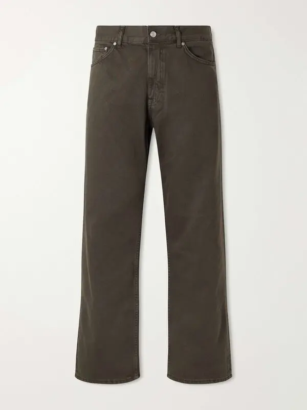 Nn07 Otis 1874 Straight-leg Organic Cotton-gabardine Trousers - Brown