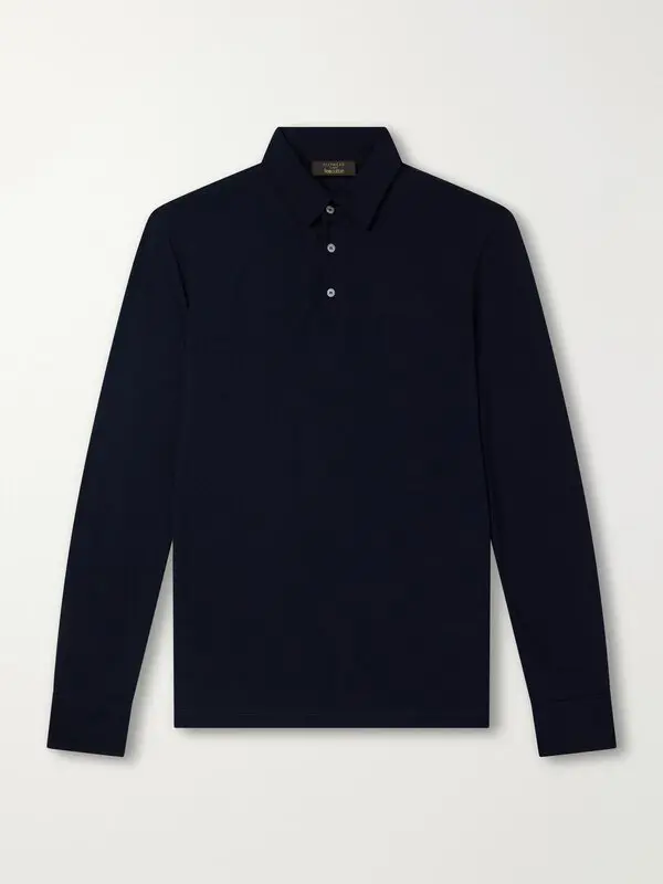 SLOWEAR Zanone Slim-fit Icecotton Piqué Polo Shirt - Blue