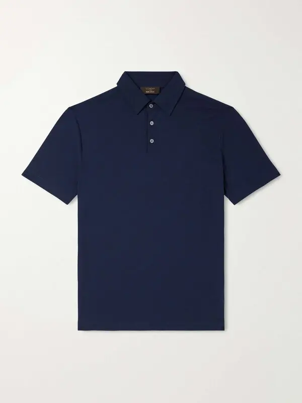 SLOWEAR Zanone Icecotton Polo Shirt - Navy