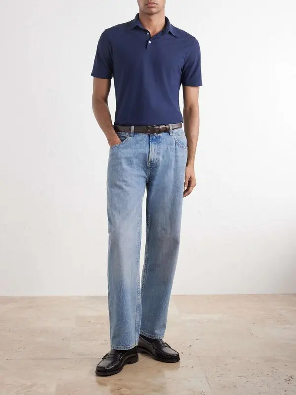 SLOWEAR Zanone Icecotton Polo Shirt - Navy