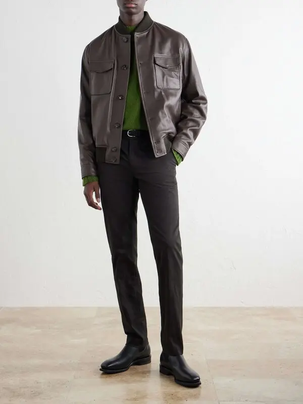 SLOWEAR Straight-leg Cotton-blend Twill Trousers