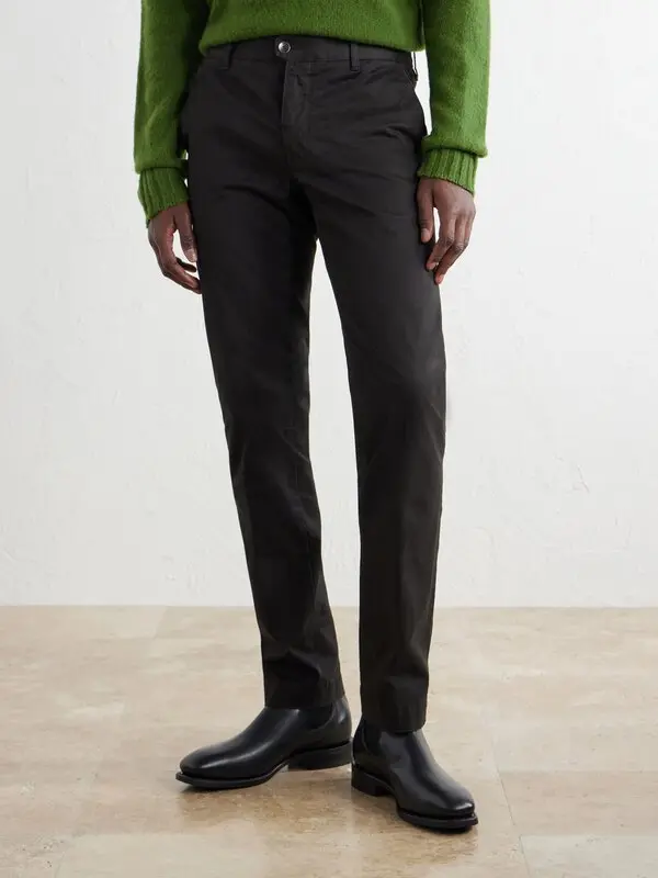 SLOWEAR Straight-leg Cotton-blend Twill Trousers