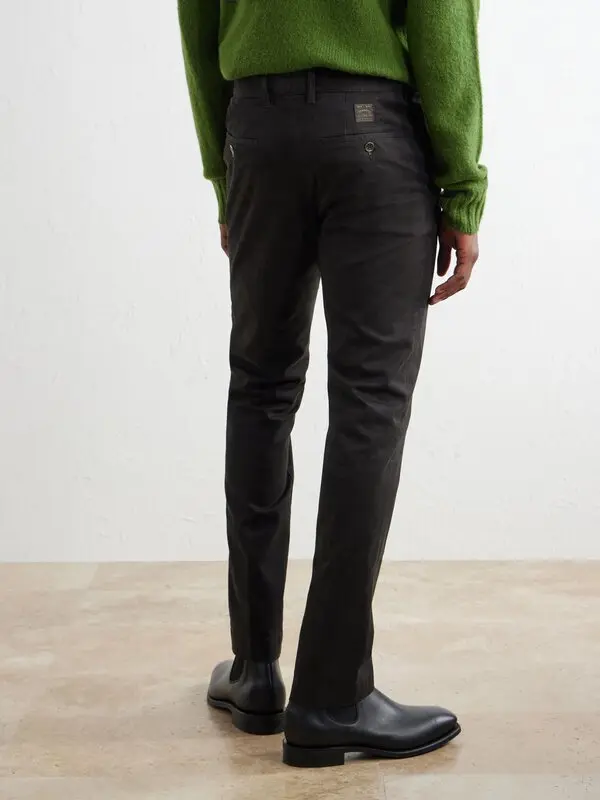SLOWEAR Straight-leg Cotton-blend Twill Trousers