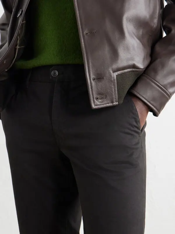 SLOWEAR Straight-leg Cotton-blend Twill Trousers
