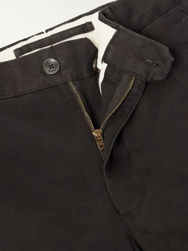 SLOWEAR Straight-leg Cotton-blend Twill Trousers