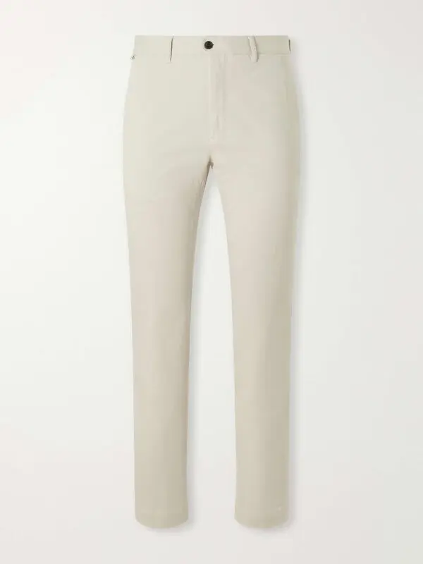 SLOWEAR Straight-leg Cotton-blend Twill Trousers
