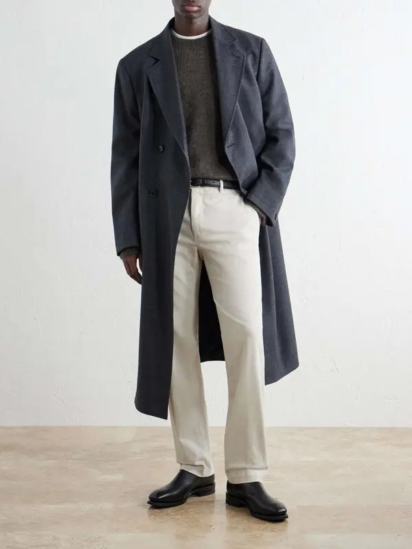 SLOWEAR Straight-leg Cotton-blend Twill Trousers