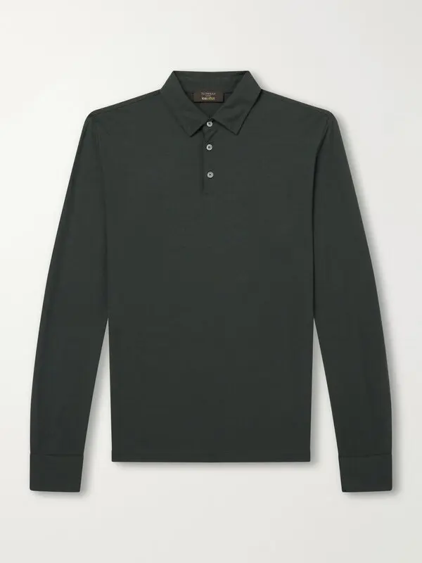 SLOWEAR Zanone Slim-fit Icecotton Piqué Polo Shirt - Green