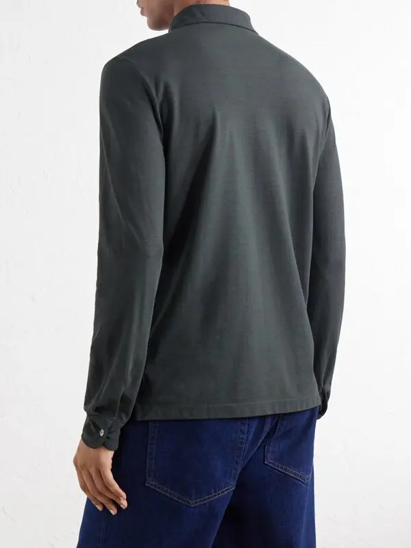 SLOWEAR Zanone Slim-fit Icecotton Piqué Polo Shirt - Green