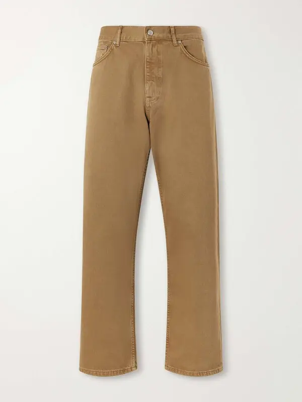 Nn07 Otis 1874 Straight-leg Organic Cotton-gabardine Trousers - Brown