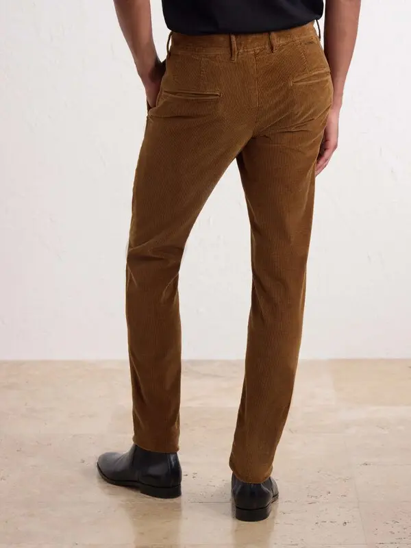 SLOWEAR Straight-leg Cotton-blend Corduroy Trousers