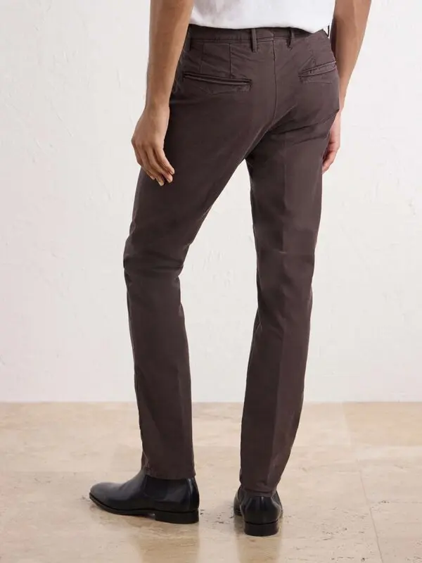 SLOWEAR Slim-fit Straight-leg Stretch-cotton Trousers