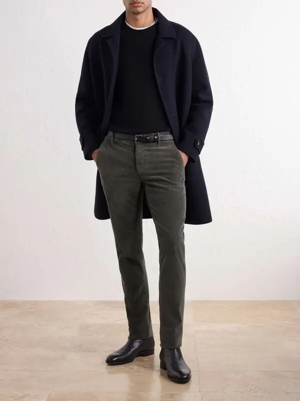 SLOWEAR Straight-leg Cotton-blend Corduroy Trousers