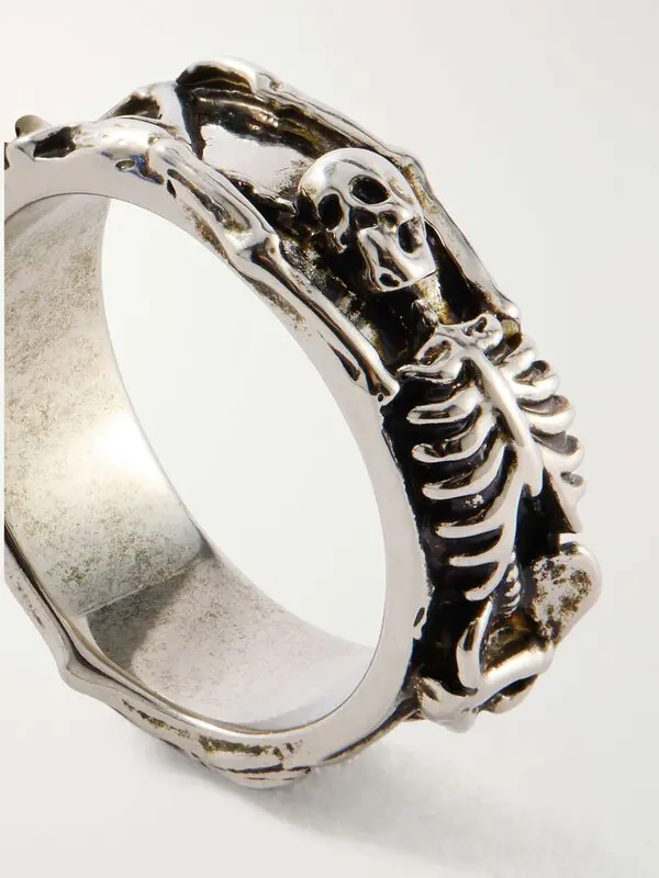 Alexander McQueen Dancing Skeleton Sterling Ring