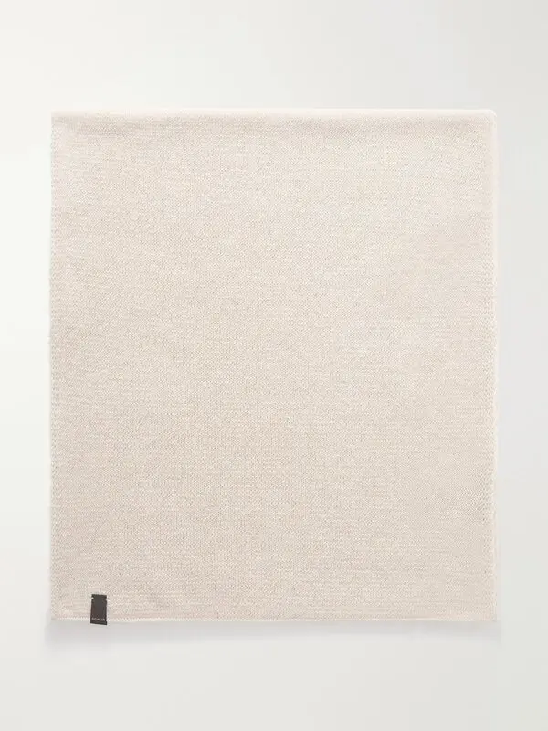 SLOWEAR Zanone Cashmere Scarf - Neutrals