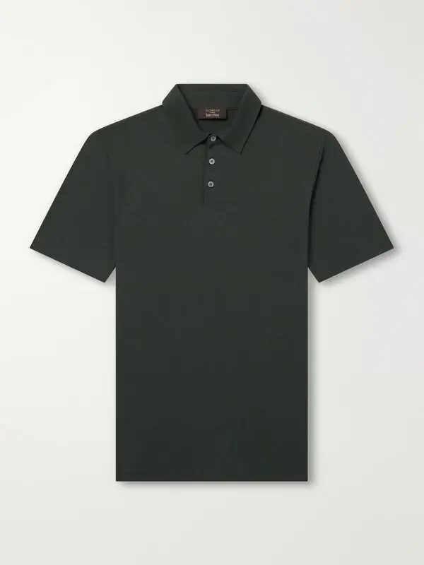 SLOWEAR Cotton Polo Shirt - Green