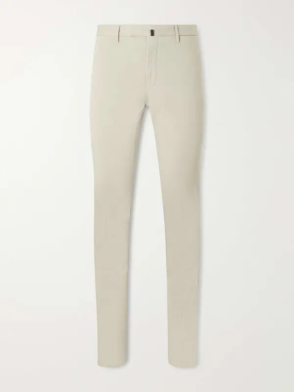 SLOWEAR Straight-leg Cotton-blend Trousers