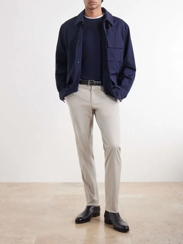SLOWEAR Straight-leg Cotton-blend Trousers