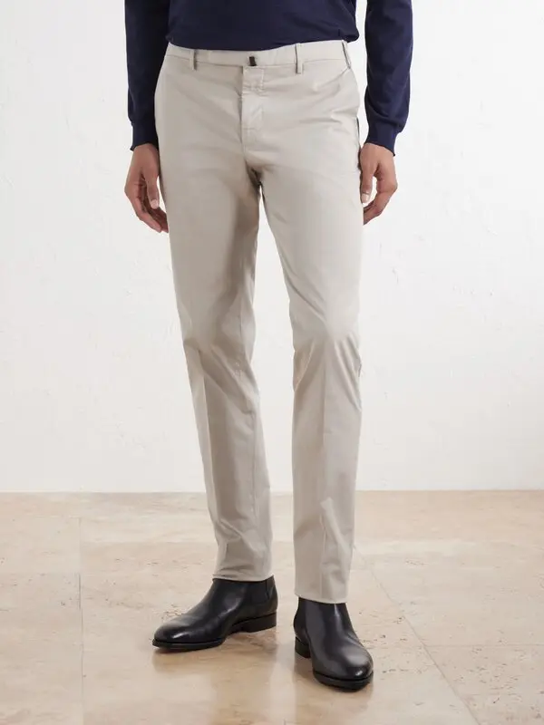 SLOWEAR Straight-leg Cotton-blend Trousers