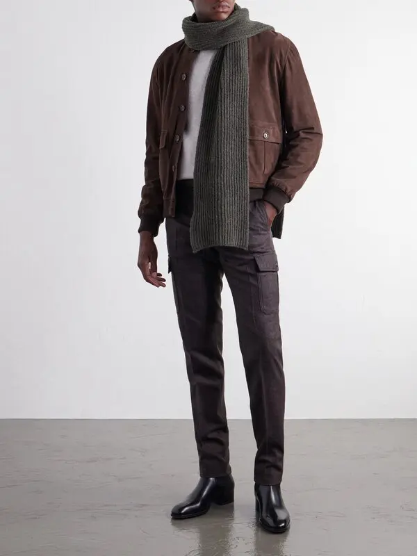 SLOWEAR Ribbed Wool-blend Scarf