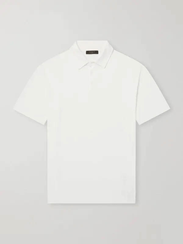 SLOWEAR Incotex Zanone Slim-fit Icecotton Polo Shirt - White