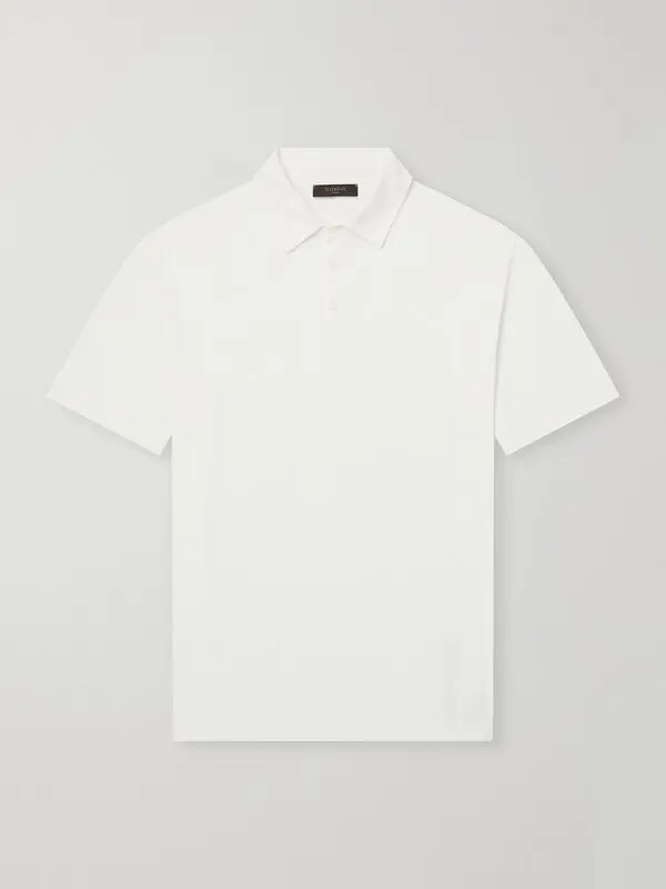 SLOWEAR Incotex Zanone Slim-fit Icecotton Polo Shirt - White