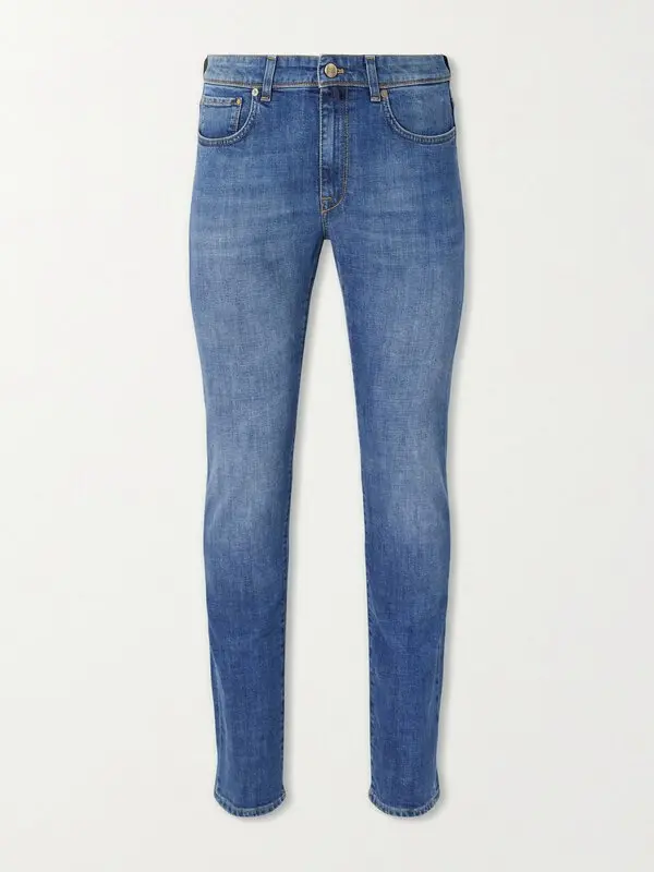 SLOWEAR Straight-leg Stretch Jeans - Blue