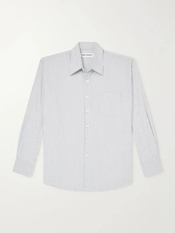 Our Legacy Above Striped Cotton-poplin Shirt