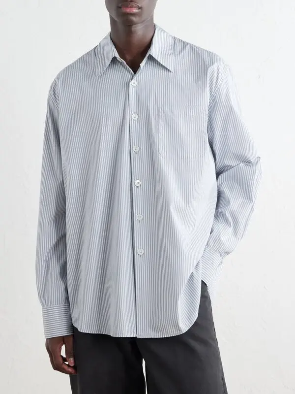 Our Legacy Above Striped Cotton-poplin Shirt
