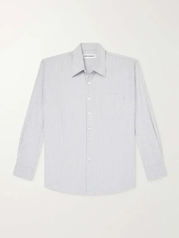 Our Legacy Above Striped Cotton-poplin Shirt
