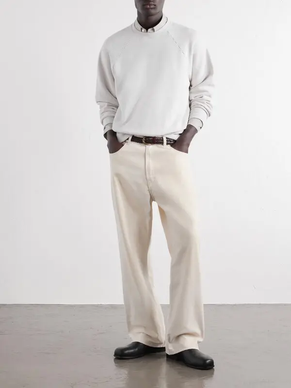 A.PRESSE Cotton-jersey Sweatshirt - Gray