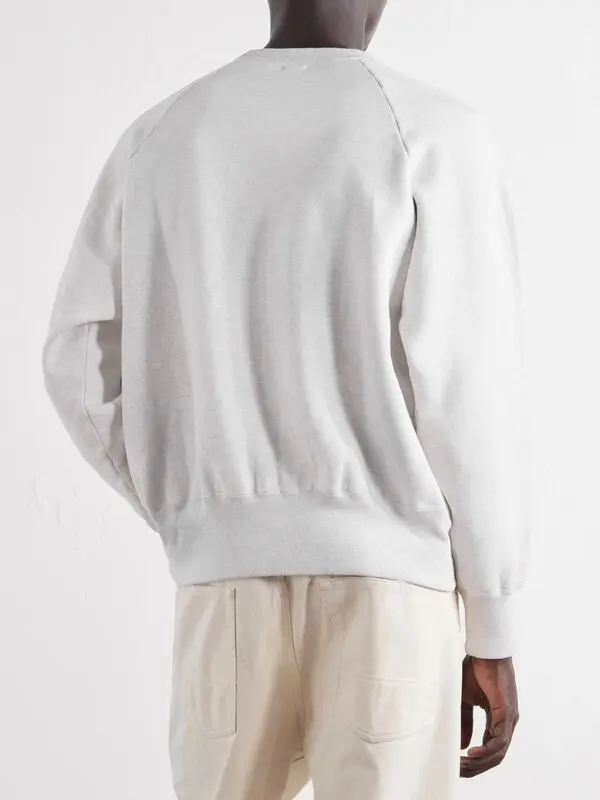 A.PRESSE Cotton-jersey Sweatshirt - Gray