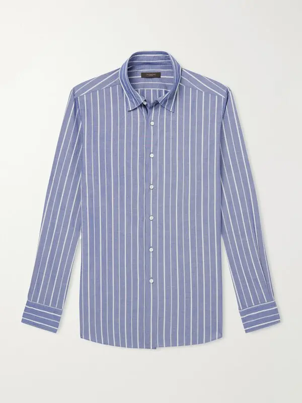 SLOWEAR Glanshirt Striped Cotton-poplin Shirt