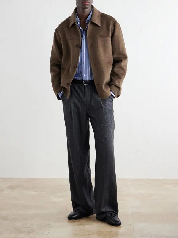 SLOWEAR Glanshirt Striped Cotton-poplin Shirt