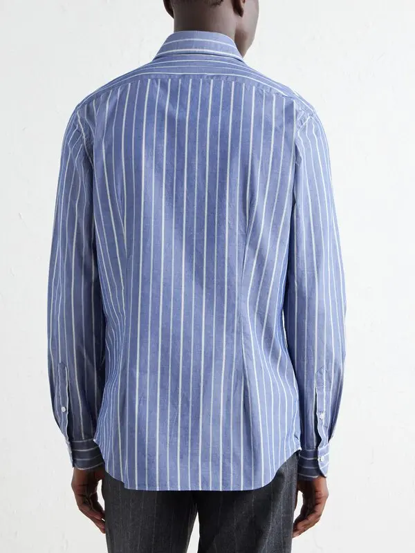 SLOWEAR Glanshirt Striped Cotton-poplin Shirt