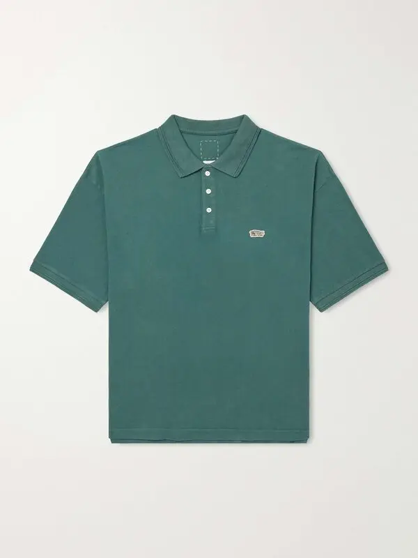 Visvim Mondo Weller Logo-appliquéd Cotton-piqué Polo Shirt