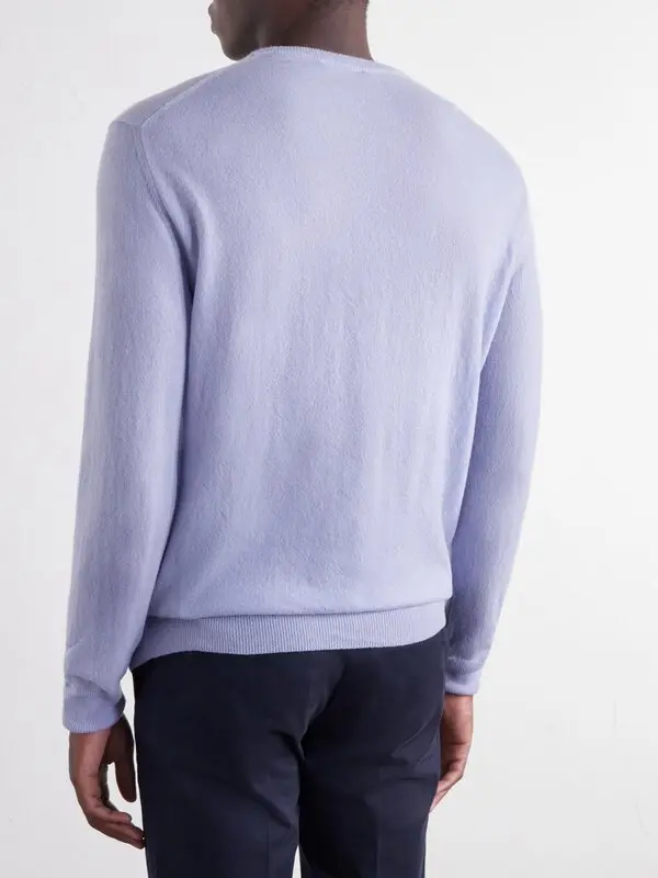 SLOWEAR Zanone Cashmere-blend Crew Neck Sweater - Purple